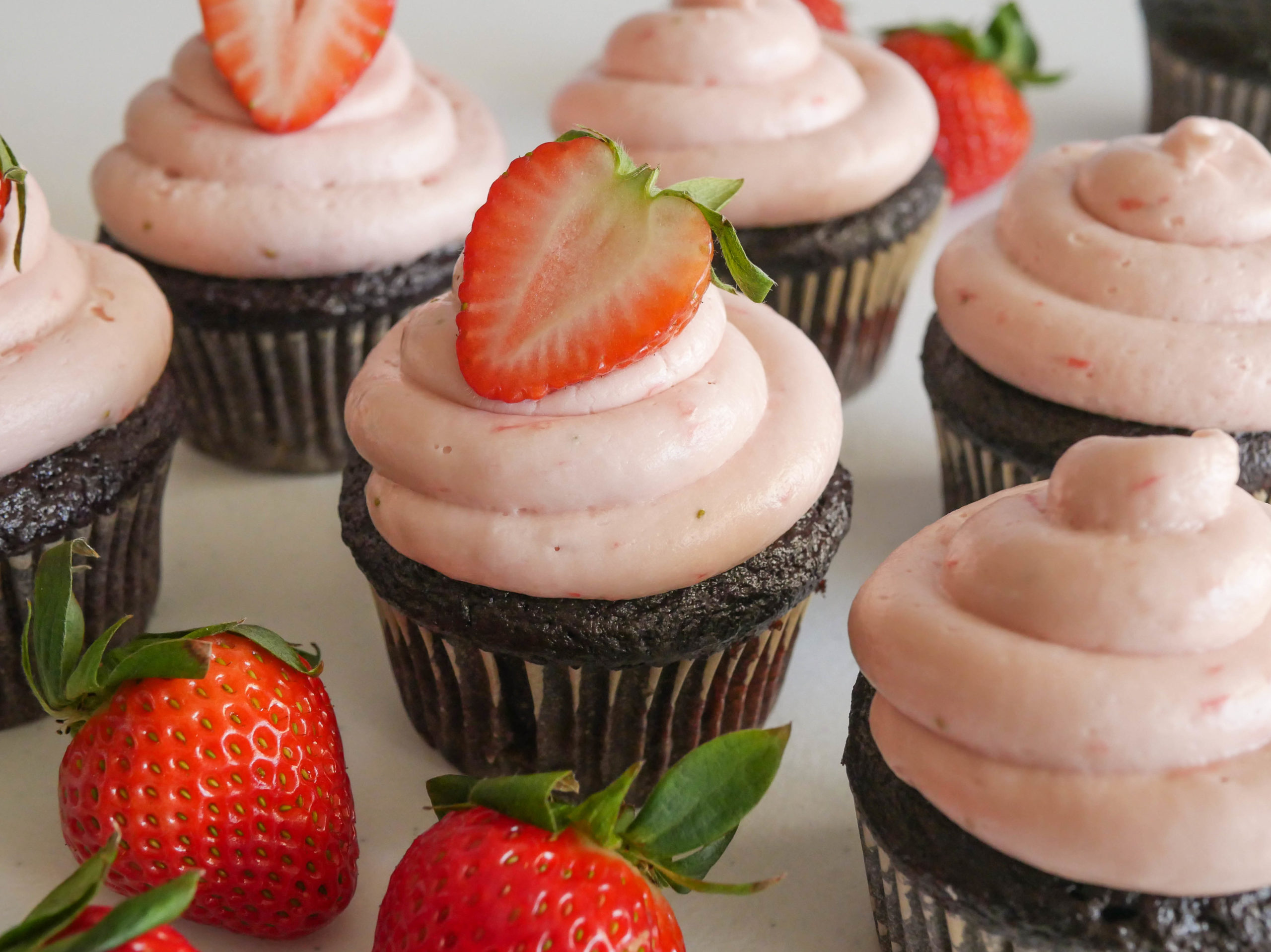 Chocolate Strawberry Cupcakes